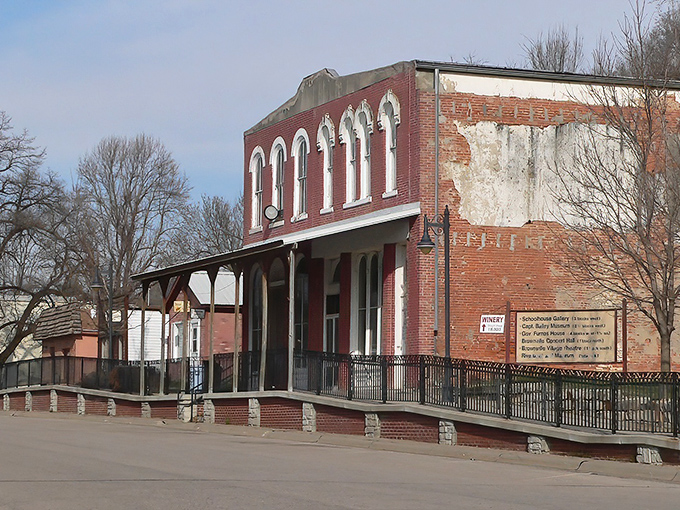 A historic brick building stands proudly on Brownville's main street, its weathered facade telling stories of riverboat days and frontier dreams. Time travel doesn't require a DeLorean after all.