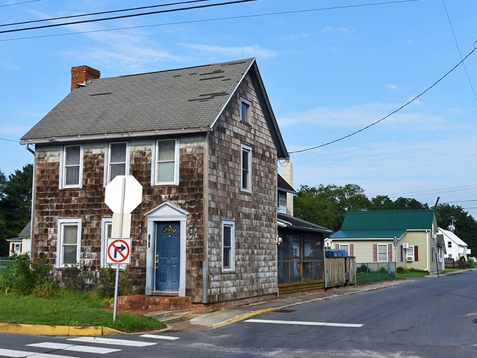 This weathered cedar-shingled home tells stories of Millsboro's past while standing proudly in its present.