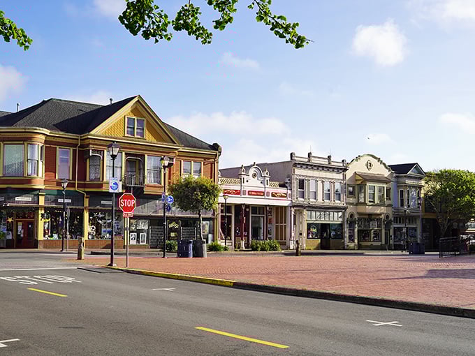 Old Town Eureka's colorful Victorian storefronts stand like a lineup of architectural beauty queens, each one competing for your attention with gingerbread trim and vibrant hues.