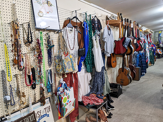 The unassuming red exterior of St. Cloud Flea Market proves once again that the best treasures often hide behind the simplest facades.