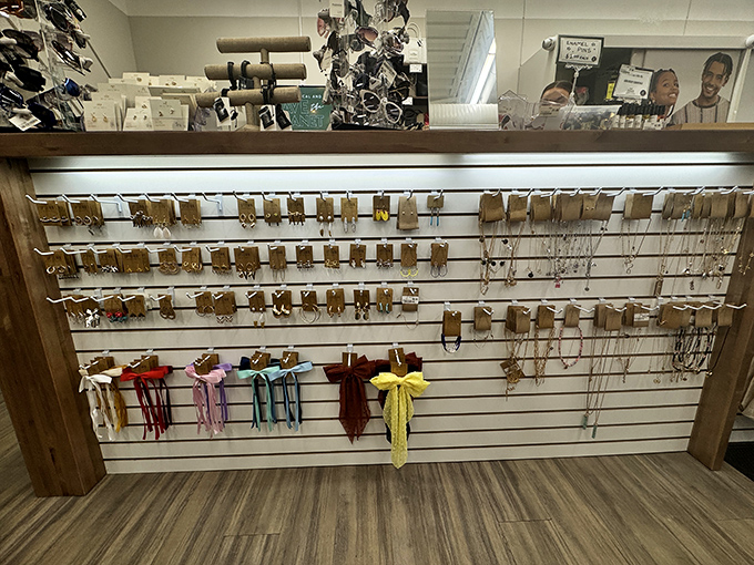 Jewelry and accessories displayed with care, waiting to transform "just an outfit" into "where did you get that amazing look?"