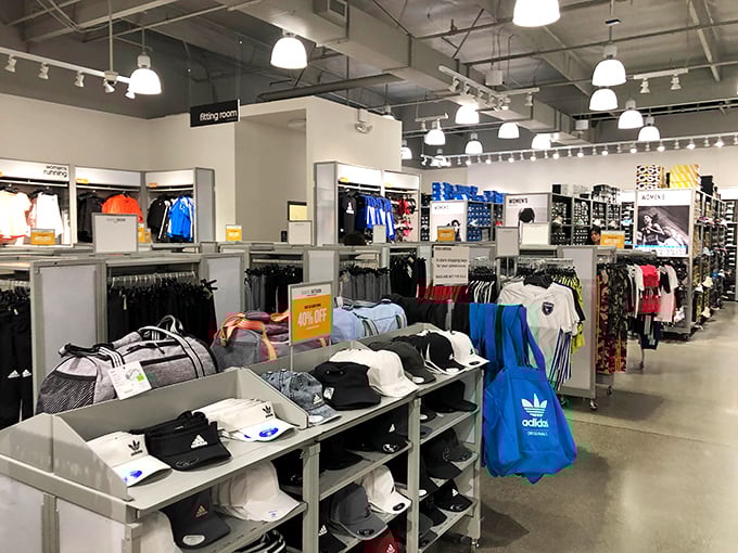 Adidas heaven&mdash;where athletic aspirations and fashion statements collide in a perfectly organized display of possibilities.