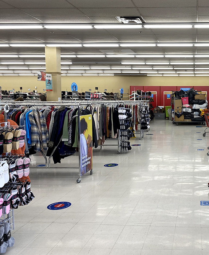 Clean lines and bright lights make this section feel more department store than thrift&mdash;minus the heart-stopping price tags.