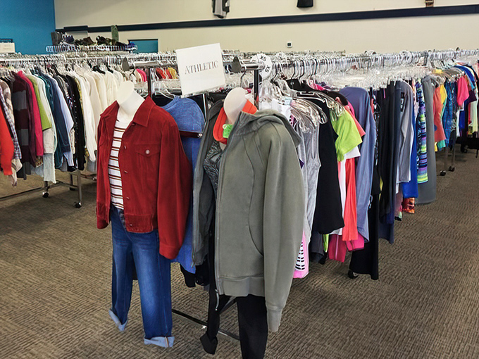 The athletic section: where workout gear gets its second wind and your wallet doesn't have to break a sweat.