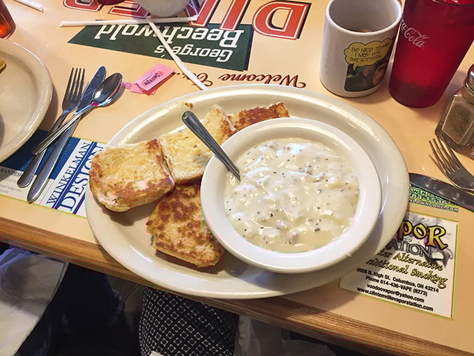 Biscuits and gravy: the Southern diplomat that won over Northern hearts. This bowl contains more comfort than your grandmother's hug.