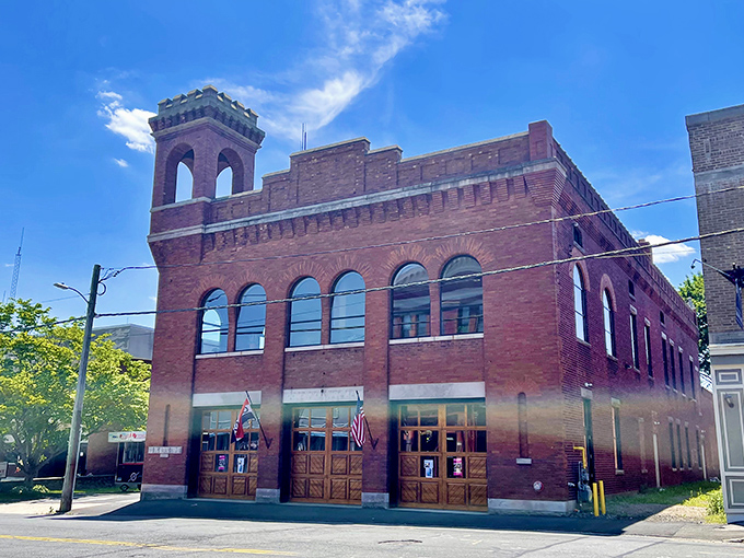 This historic brick building stands as a testament to Torrington's industrial past, now repurposed for modern enjoyment without losing its character.