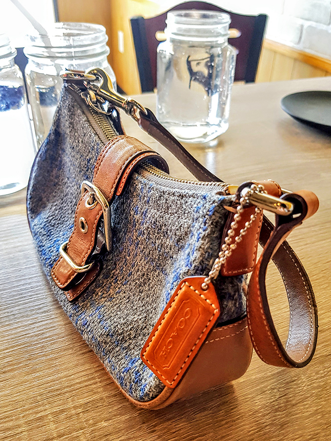 Designer bags at non-designer prices make appearances if you visit often enough. This Coach beauty probably has more interesting stories than most people you'll meet today.