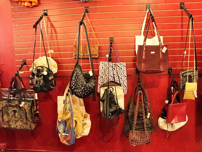 Studded leather, leopard print, and practical totes sharing space&mdash;because everyone's bag preference deserves equal representation and respect here.