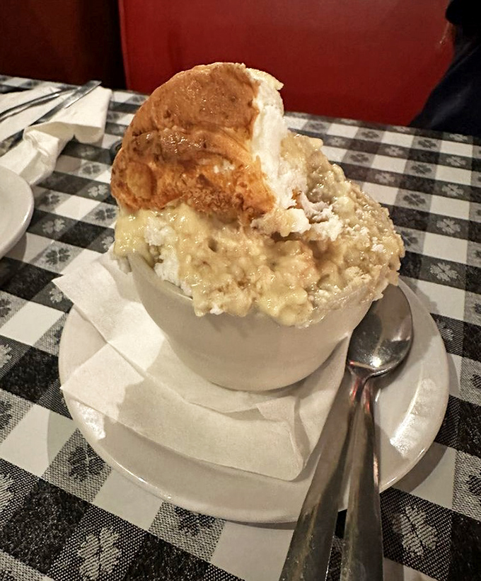 Banana pudding that makes time stand still. That scoop of ice cream slowly melting into creamy pudding is poetry in a bowl.
