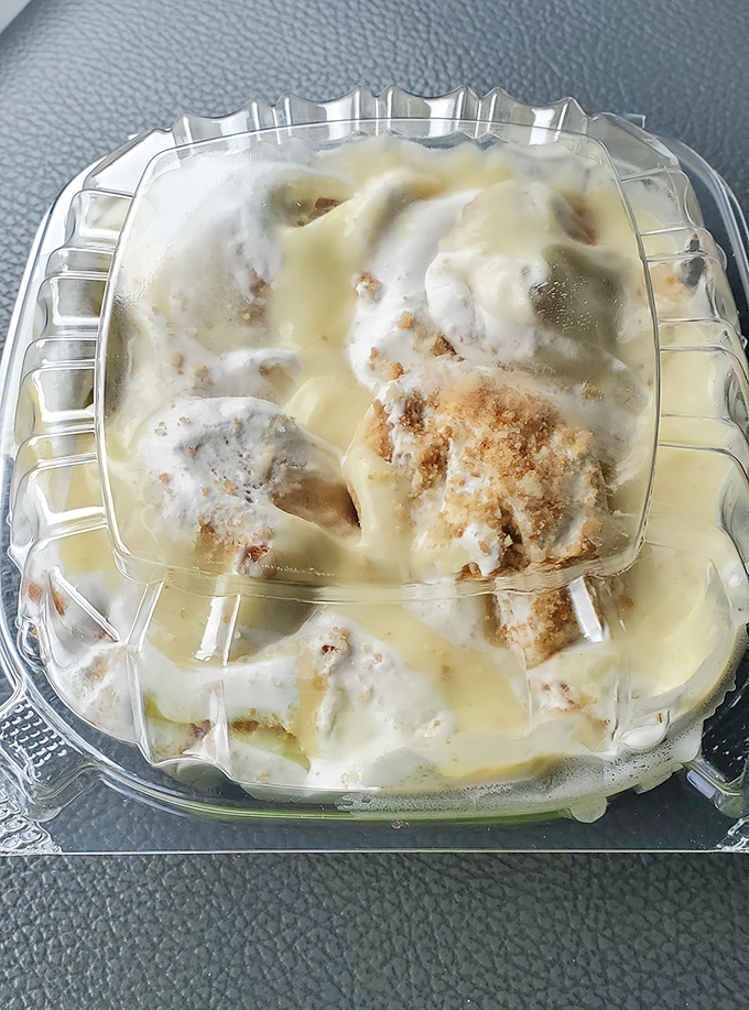 Banana pudding so good it should be illegal. Those vanilla wafers have soaked up just enough moisture to achieve textural nirvana.