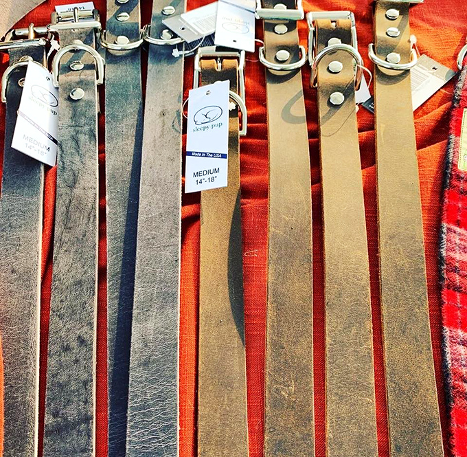 Leather belts lined up like soldiers ready for duty &ndash; each one with character that only improves with age, unlike those department store imposters.