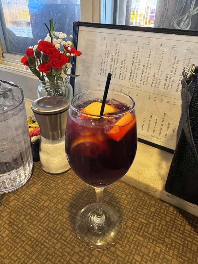 Blackberry sangria – because sometimes crab hunting requires proper hydration with a fruity kick and gorgeous color.