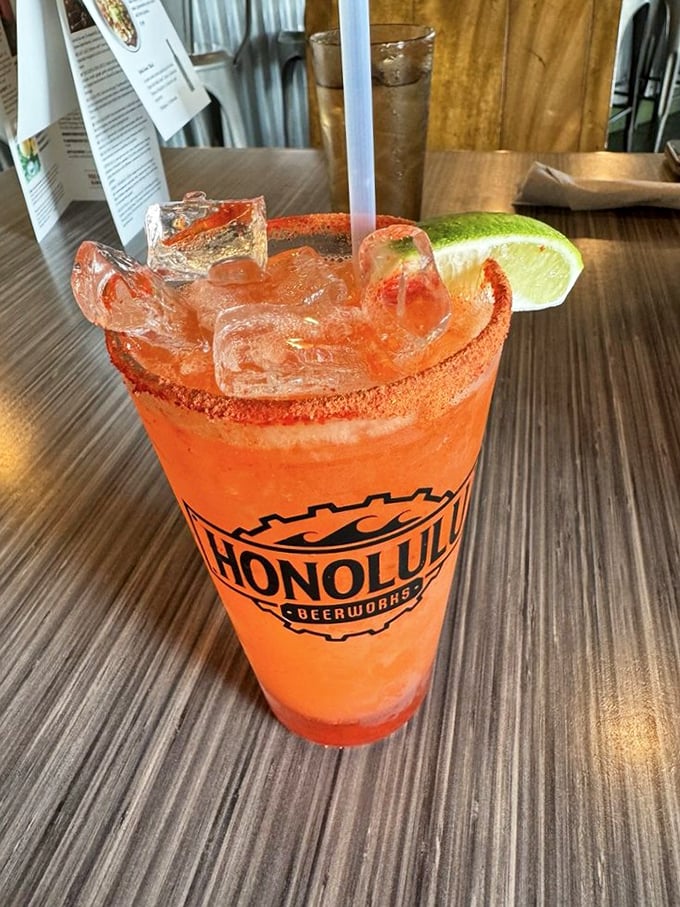 A tropical cocktail with attitude, rimmed with spice and ready to transform your ordinary afternoon into island time.