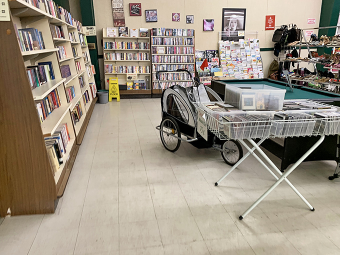 The book section rivals small-town libraries, offering literary journeys for pocket change&mdash;no late fees attached.