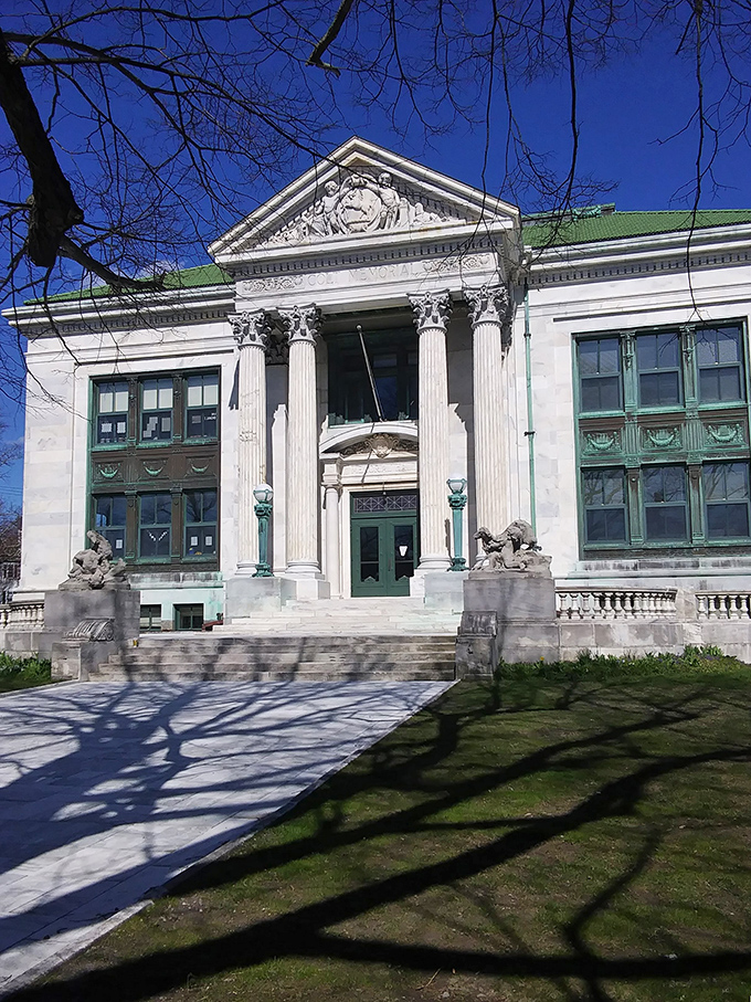 The Bristol Art Museum's classical columns and grand entrance promise cultural treasures within this temple to creativity.