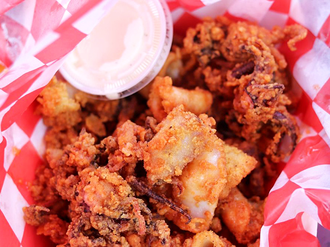 Buffalo calamari that brings the heat without drowning out the sweet tenderness of perfectly cooked squid&mdash;ocean meets spice cabinet in perfect harmony.