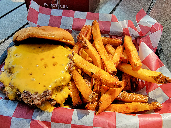 The classic smash burger and fresh-cut fries combo&mdash;proof that simplicity, when done right, beats fancy every time.