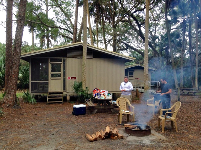 These rustic cabins offer waterfront views and the kind of simplicity that makes you forget about streaming services.