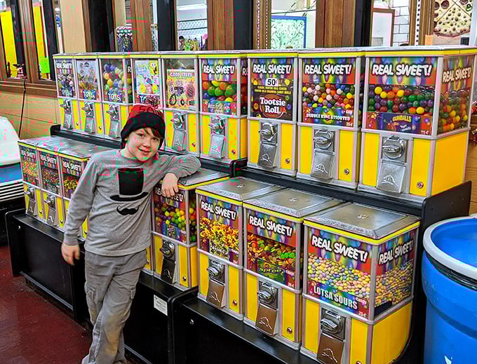 Childhood nostalgia in candy form! These vintage vending machines promise sweet rewards for quarters and patience.