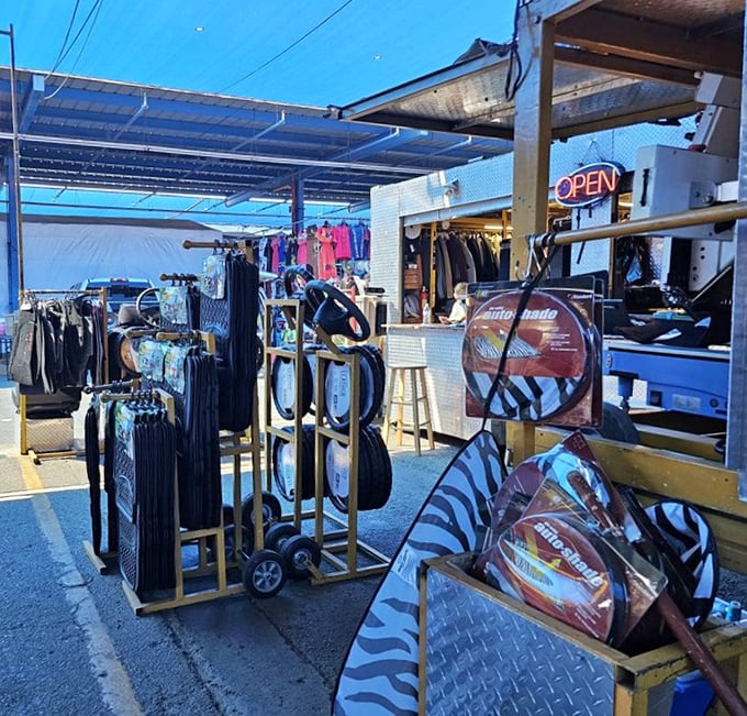 Car accessories galore! From practical luggage to stylish mats, this booth has everything to make your vehicle as unique as you are.