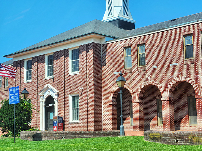 Small-town governance with big-time dignity. This handsome courthouse represents Mays Landing's role as the administrative heart of Atlantic County.