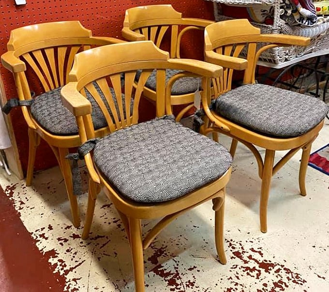 Mid-century chairs that have seen countless conversations, cocktail parties, and Sunday dinners&mdash;still ready for your next gathering.