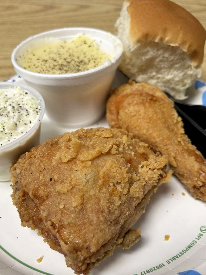 Fried chicken that doesn't need a backstory or secret recipe—just perfectly seasoned, golden-brown goodness that speaks for itself.