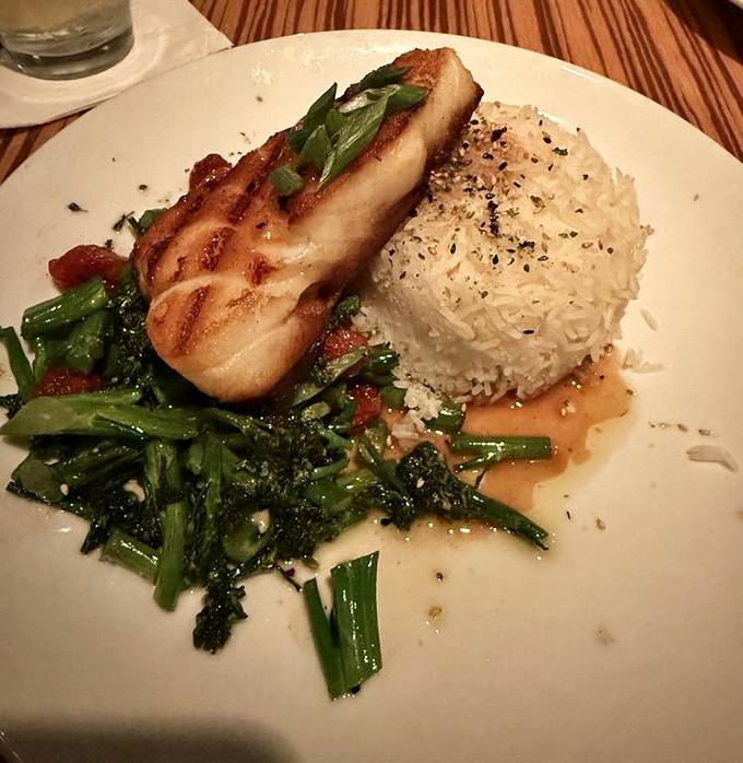 Chilean sea bass this perfectly cooked deserves its own moment of silence, followed by enthusiastic applause and immediate consumption of every bite.