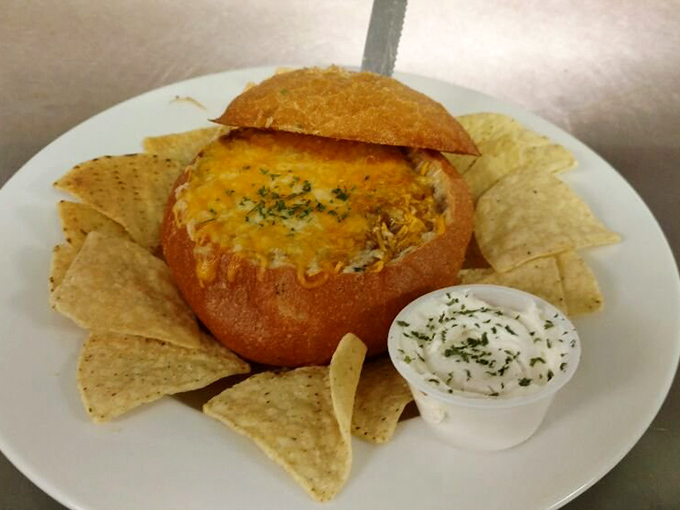 Soup in a bread bowl: nature's perfect eating vessel where the container becomes increasingly delicious as your meal progresses.