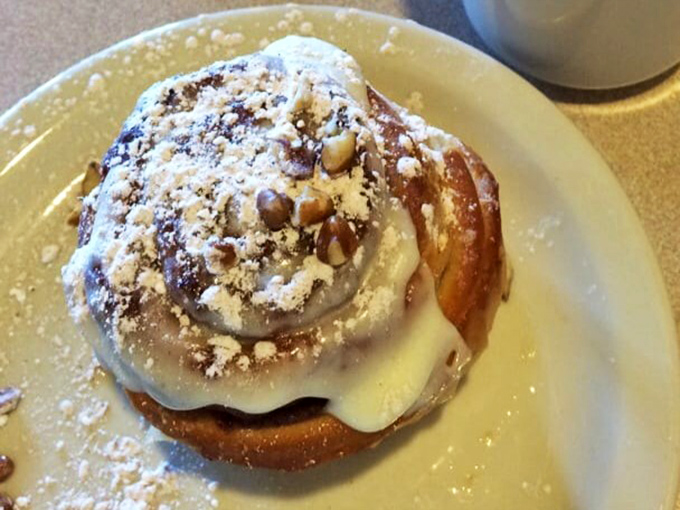 Not just a cinnamon roll—a cinnamon goal. That icing is living its best life, and so will you after the first bite.