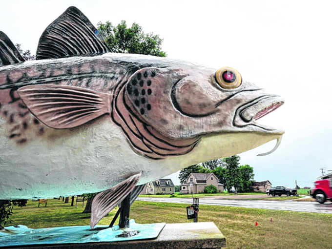 Against a backdrop of small-town America, the giant lutefisk reminds us that sometimes the best attractions are delightfully absurd.