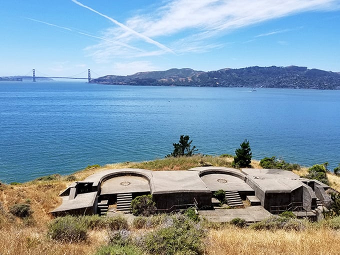 These concrete remnants of military preparedness now serve as the world's most dramatic viewing platforms. Defense installations with million-dollar views.