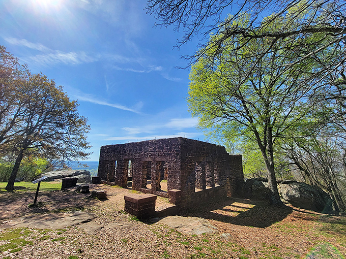 The College Lodge ruins stand as a beautiful reminder that even stone walls have fascinating stories to tell.