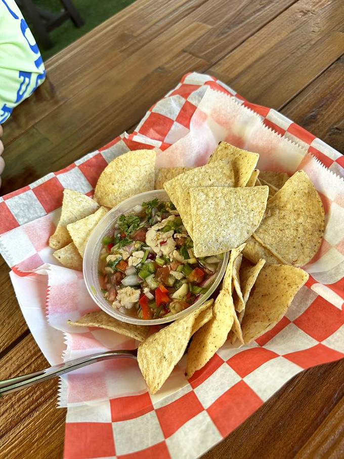 Conch ceviche that's bright, fresh and zingy &ndash; like a splash of ocean water to the face, but in the most delicious way possible.
