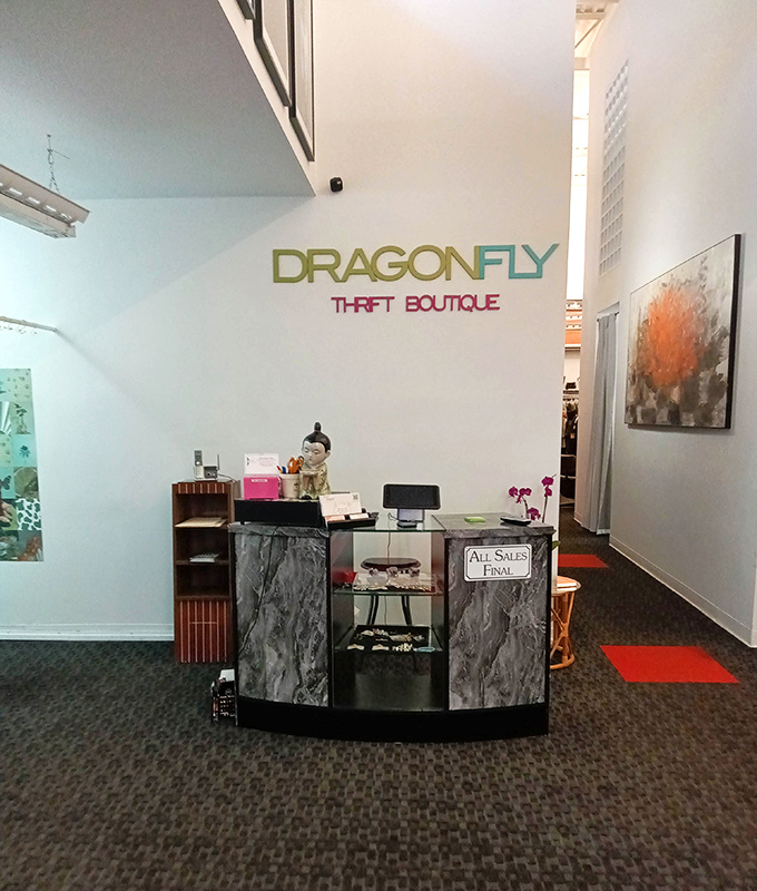 The command center of this treasure ship, where friendly staff guide newcomers through the wonderful world of thrifting.