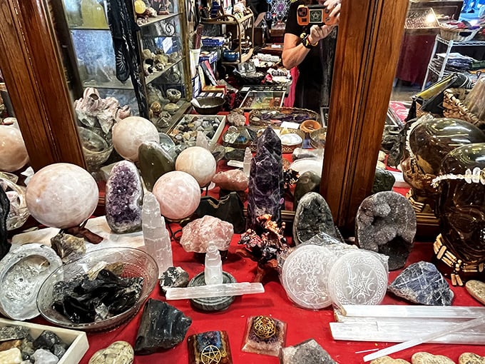 Crystal collection that would make a geologist weep with joy. These stones promise everything from healing properties to excellent conversation starters at your next dinner party.