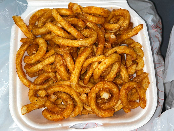 Curly fries that zigzag with personality &ndash; crispy, seasoned spirals that make straight fries seem boring by comparison.