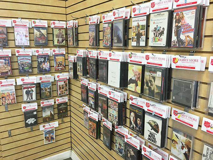 The DVD collection rivals any streaming service for sheer variety. Remember when we actually had to leave the house for movie night?