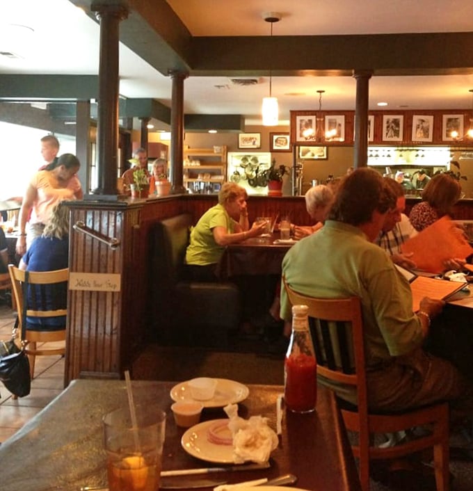 The dining room buzzes with the energy of people who've discovered something special. Notice how nobody's looking at their phones? That's the power of good food.