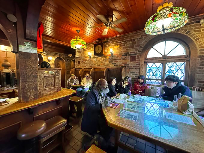 Communal tables where strangers become temporary friends, united by the universal language of "this burger is worth the wait."