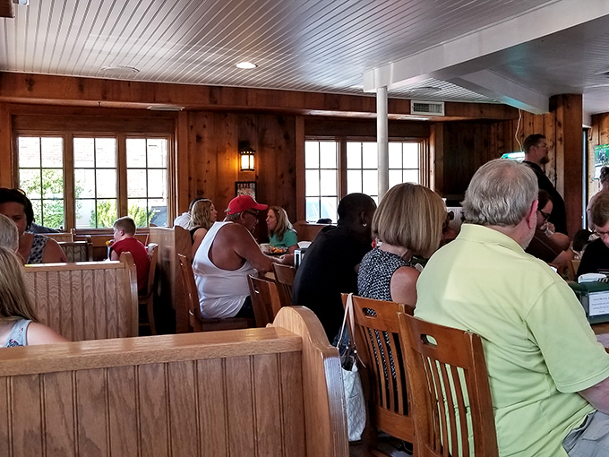 The weekend crowd proves the universal truth: good food brings people together, especially when ice cream is involved.