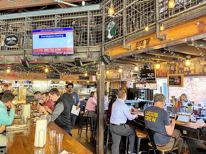 When the lunch crowd arrives, those picnic tables fill faster than parking spots at Costco on Saturday.