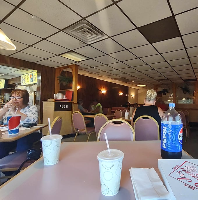 Where pizza memories are made&mdash;simple tables, comfortable chairs, and conversations that matter more than any fancy surroundings ever could.