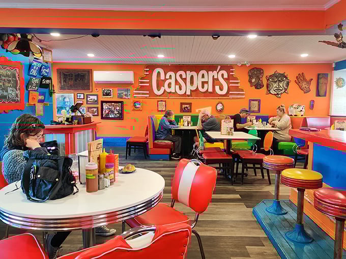 Locals gather at colorful tables, participating in Springfield's most delicious ritual: communal worship at the altar of comfort food.