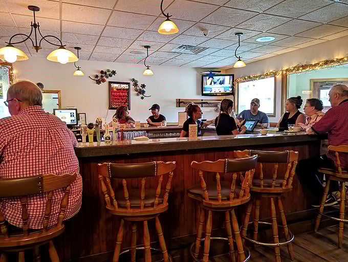 The bar area&mdash;where strangers become friends and friends become family over properly made Old Fashioneds and stories that improve with each telling.