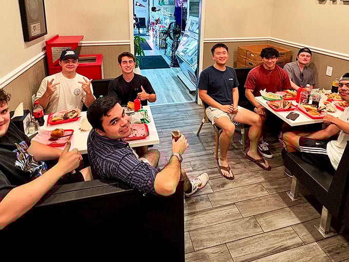 The true measure of a great sandwich shop? When locals pack the place and everyone's too busy enjoying their food to talk.