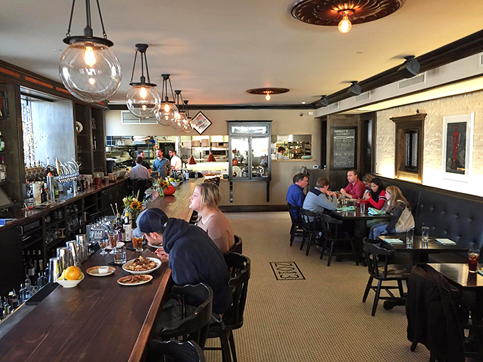 The dining room buzzes with that perfect energy where food and conversation create their own kind of Wisconsin warmth.