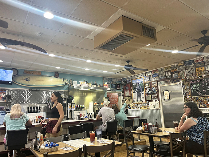 Where locals and travelers break bread together &ndash; the dining room buzzes with the energy of good food and better company.