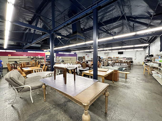 Dining tables that have hosted thousands of family dinners now wait for new families to create memories around them.