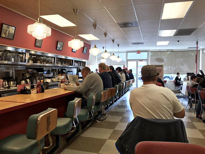 The morning symphony: sizzling griddles, clinking mugs, and the satisfied murmurs of diners getting exactly what they came for.